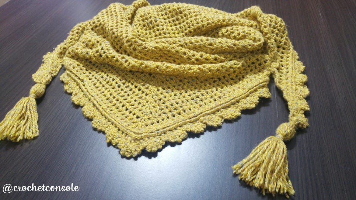 Chal a crochet en punto red de varetas - Crochet con Sole