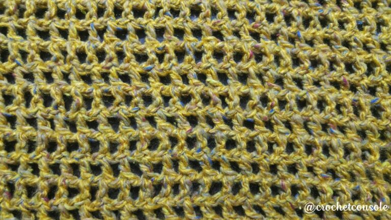 Chal a crochet en punto red de varetas - Crochet con Sole
