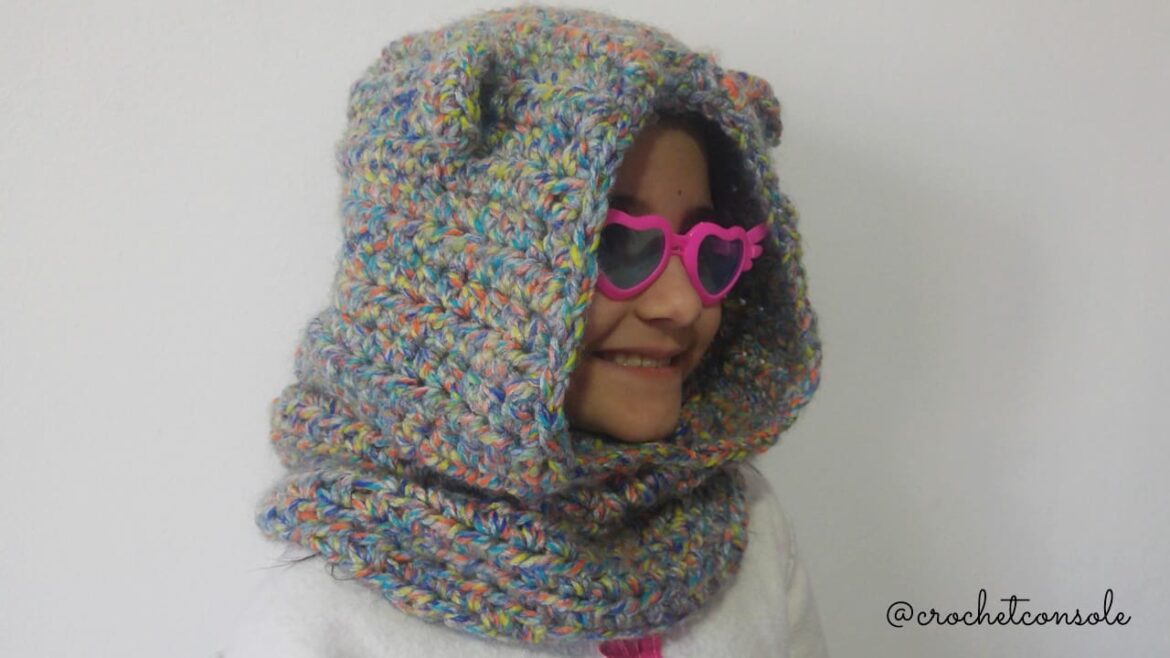 Cuello con capucha a crochet - Crochet con Sole