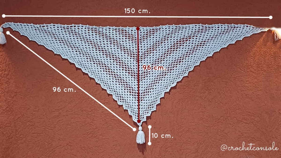 Chal a crochet en puntos granny y red - Crochet con Sole