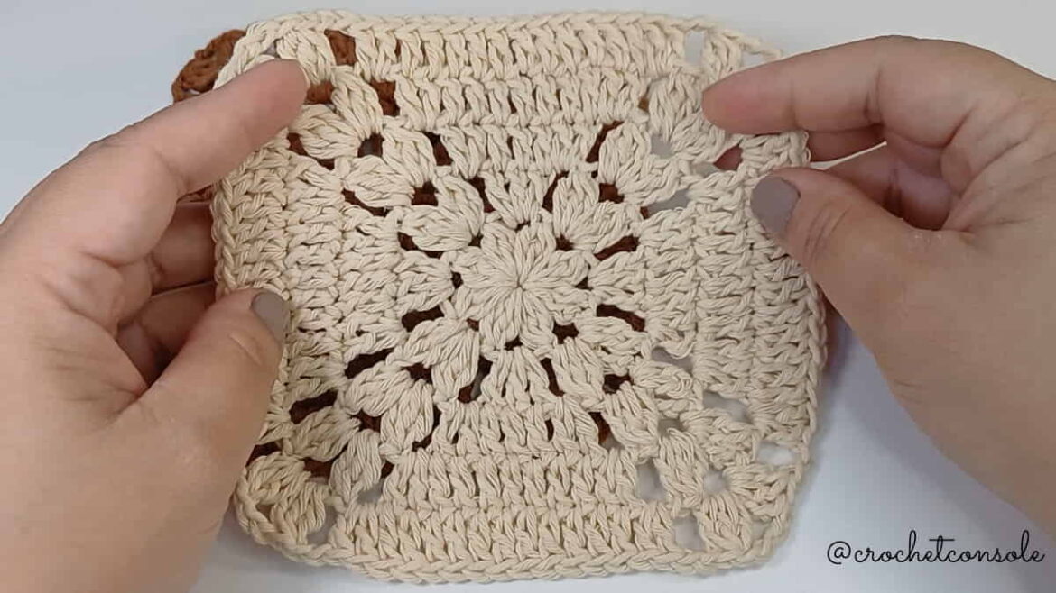 Cuadrado granny fácil a crochet paso a paso - Crochet con Sole