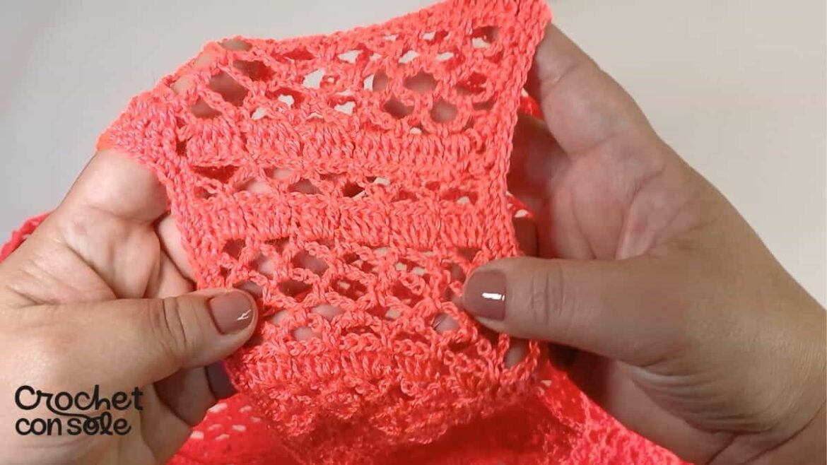 Chaleco calado a crochet - Tutorial paso a paso - Crochet con Sole